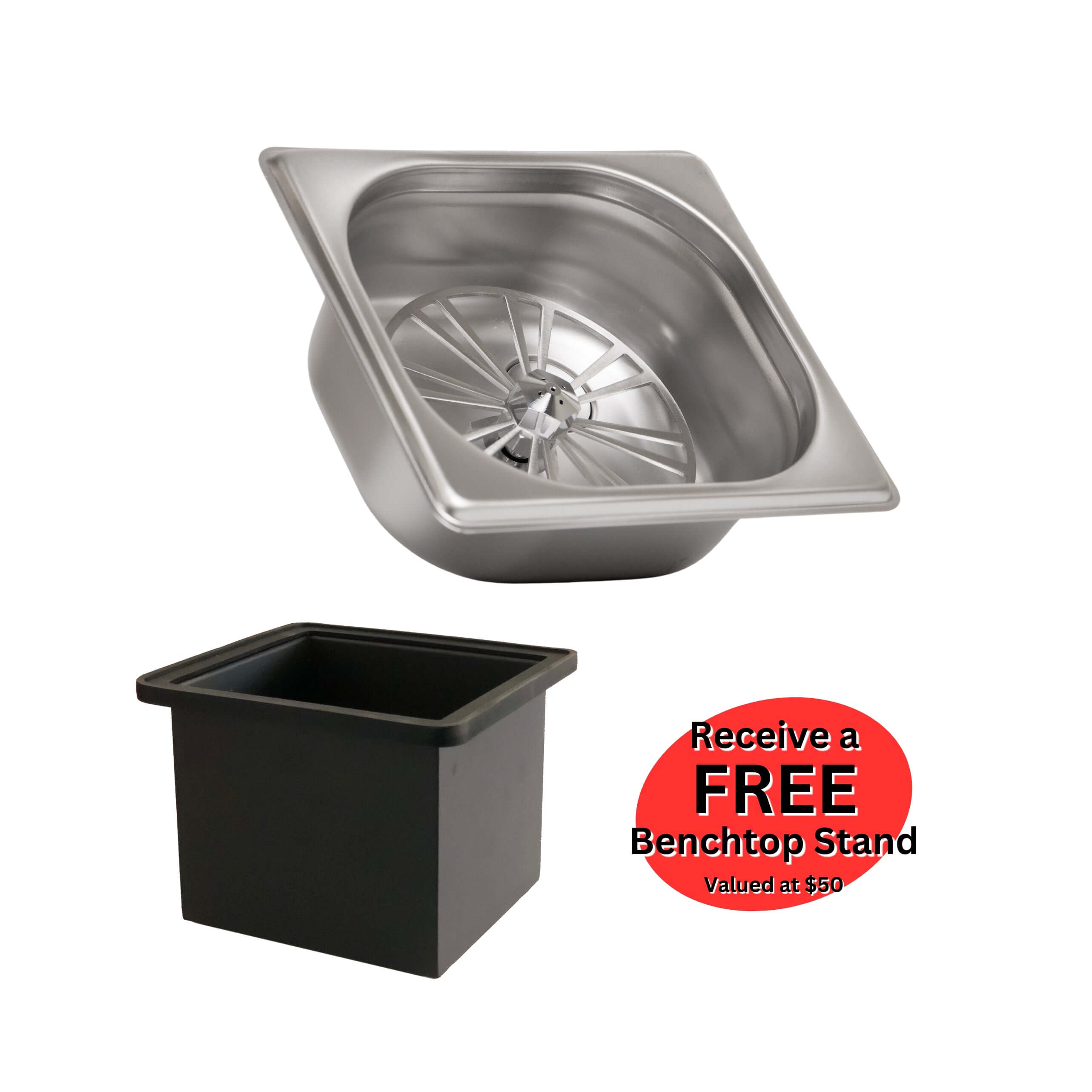 The Artisan Barista Jug Rinser - Stainless Steel Edition